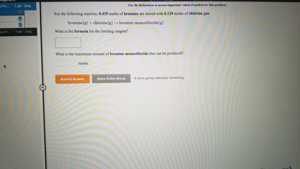 Solved Pro... 1 pts 2req Use the References to access | Chegg.com