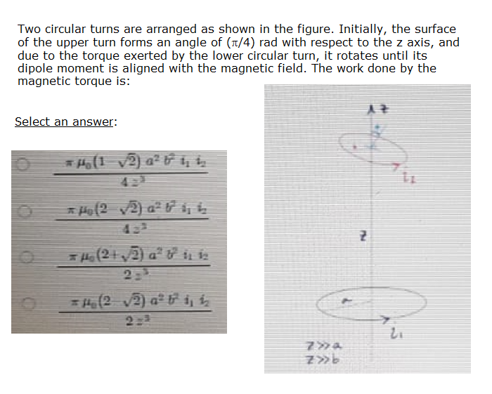 Solved Two circular turns are arranged as shown in the | Chegg.com