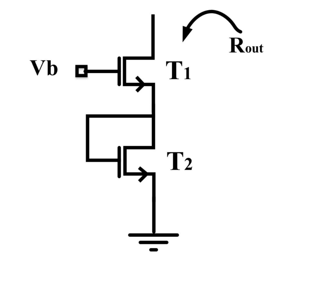 Solved Find the Rout resistance (MOS transistor R0 internal | Chegg.com