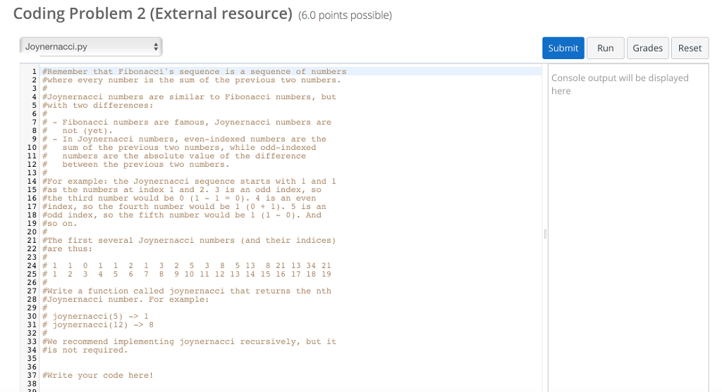 Solved Coding Problem 2 (External resource) (6.0 points | Chegg.com