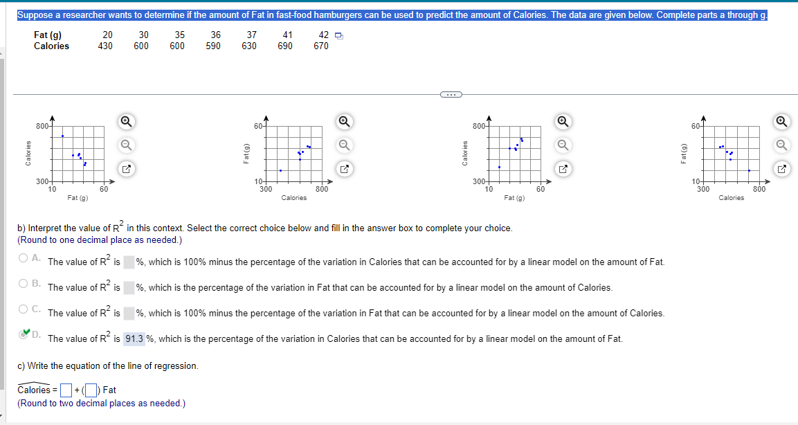 Solved b) ﻿Interpret the value of R2 ﻿in this context. | Chegg.com