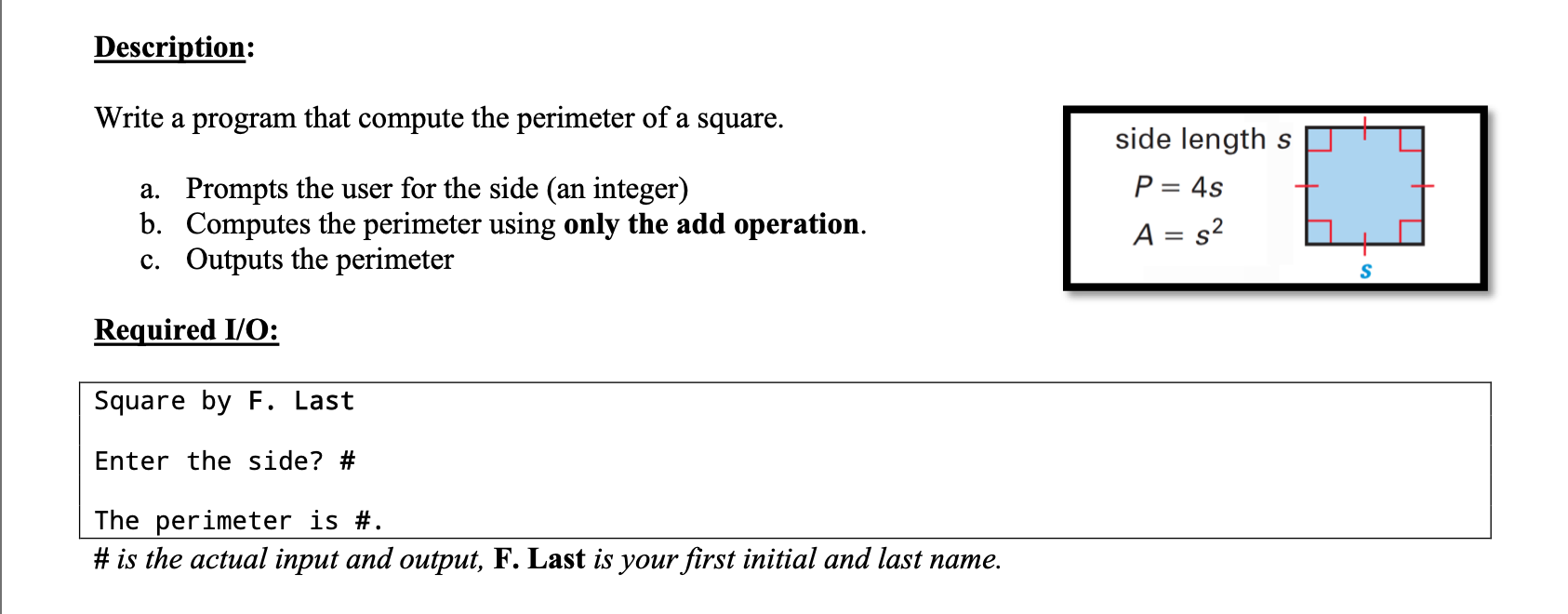 Solved Write an Assembly Program that compute the perimeter | Chegg.com