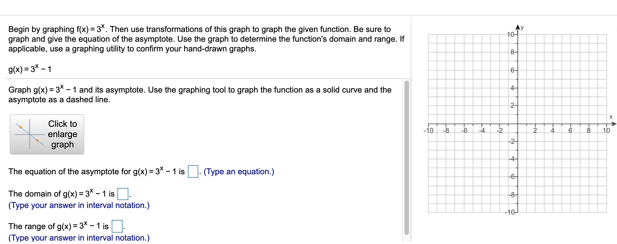 Solved \у 10- Begin by graphing f(x) = 38. Then use | Chegg.com