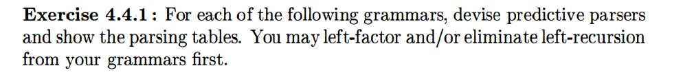 Solved Exercise 4.4.1: For each of the following grammars, | Chegg.com