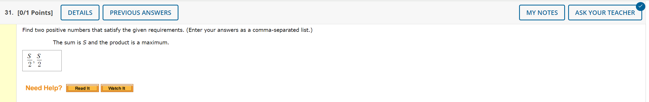 Solved Find two positive numbers that satisfy the given | Chegg.com