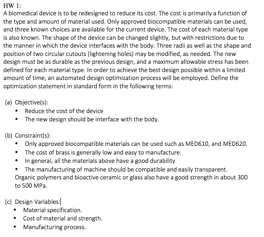 Develop two unique optimization problem statements. | Chegg.com