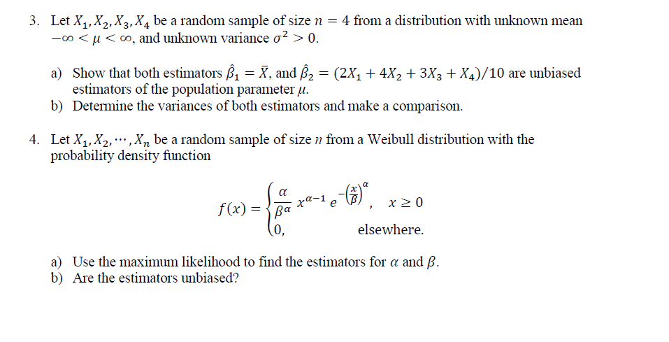 Solved 3. Let \\( X_{1}, X_{2}, X_{3}, X_{4} \\) be a random | Chegg.com Solved 3. Let \\( X_{1}, X_{2}, X_{3}, X_{4} \\) be a random | Chegg.com