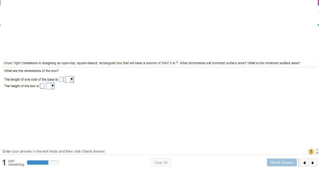 Solved Drum Tight Contalners is designing an open-top, | Chegg.com