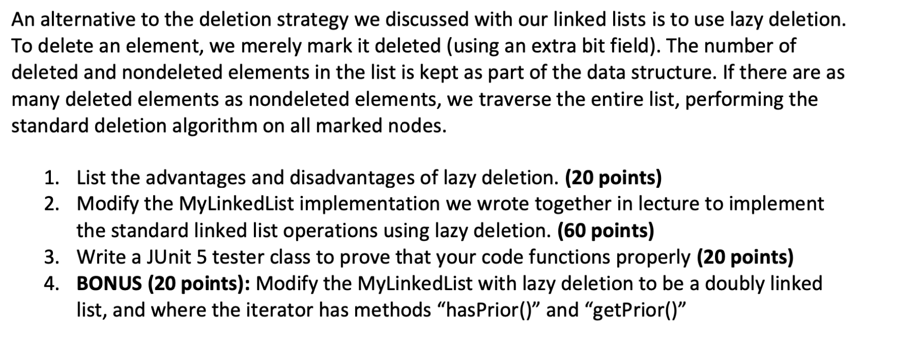 public class MyLinkedList { // instance | Chegg.com