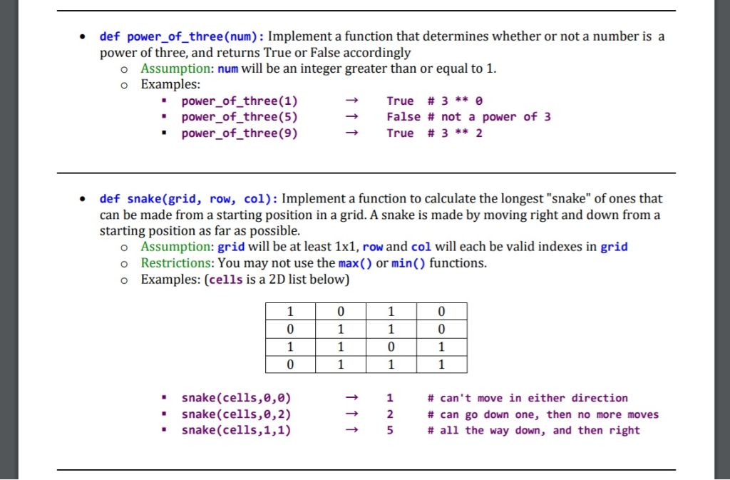 Solved def power_of_three (num): Implement a function that | Chegg.com