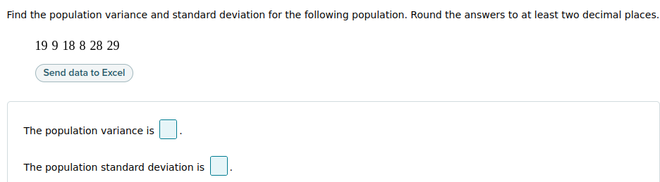 Solved Find the sample variance and standard deviation for | Chegg.com