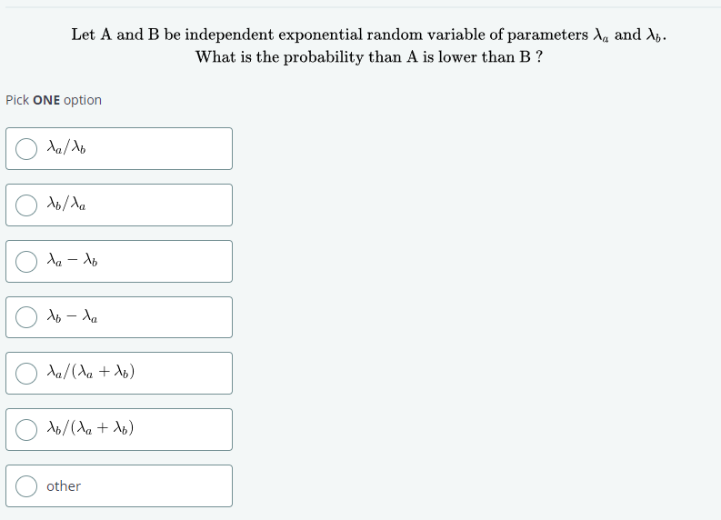 Solved Let A And B Be Independent Exponential Random 5676