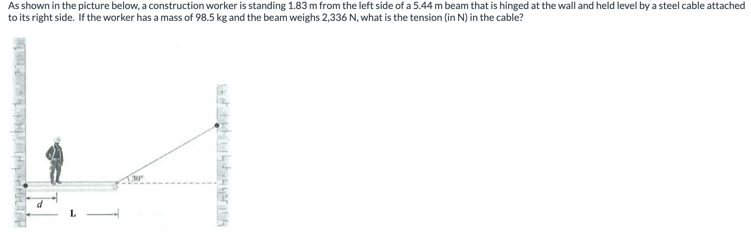 Solved As shown in the picture below, a construction worker | Chegg.com