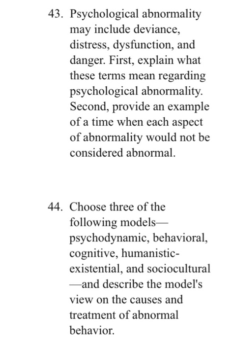 Treatment Of Abnormal Behavior