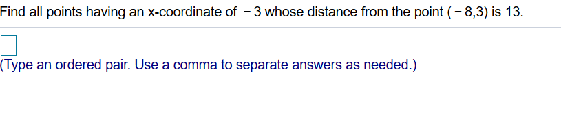 Solved Find all points having an x-coordinate of - 3 whose | Chegg.com