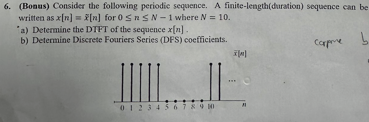 Solved (Bonus) ﻿Consider the following periodic sequence. A | Chegg.com