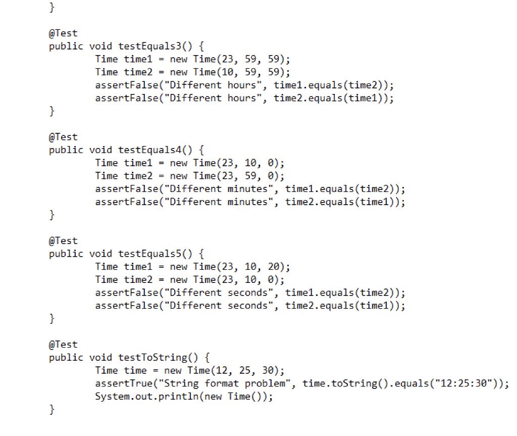Solved lic class Time private int hours; private int | Chegg.com