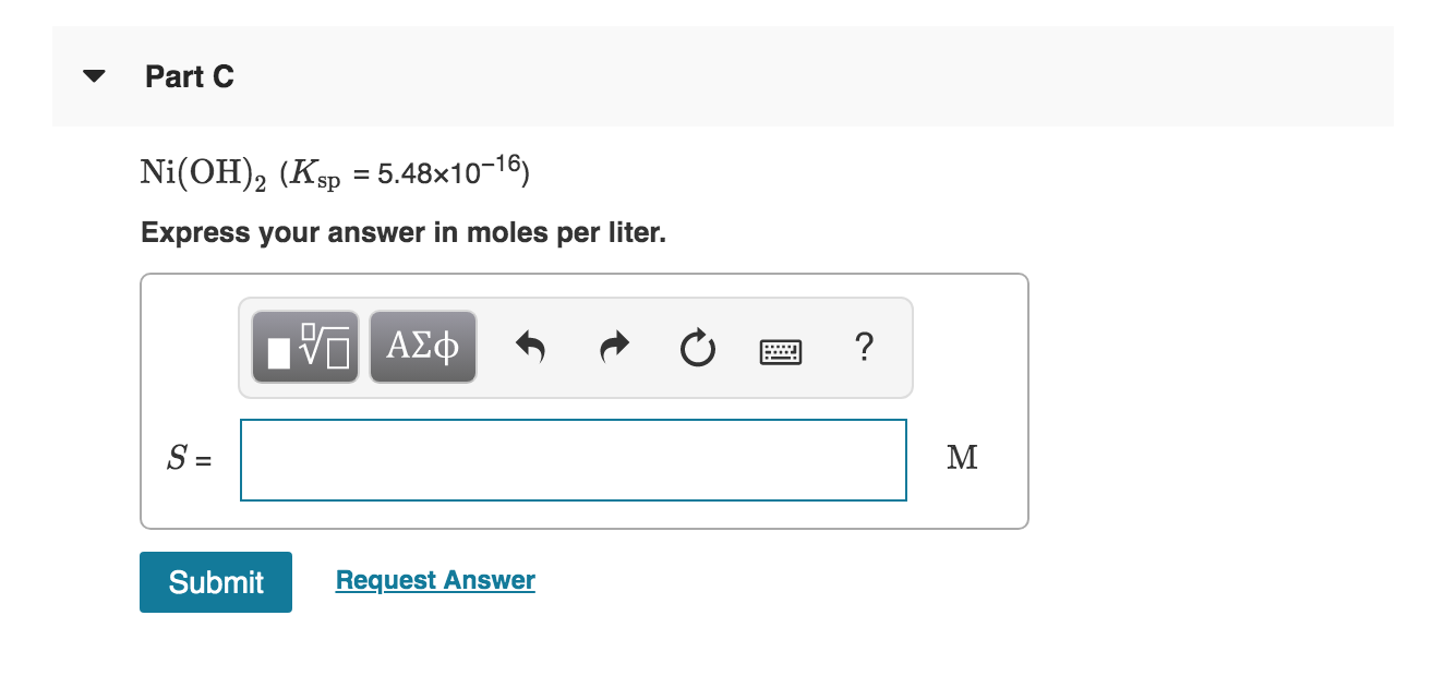 Solved II Review | Constants | Periodic Table Use the Ksp | Chegg.com