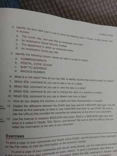 Solved A guide to SQL (9th edition) review questions chapter | Chegg.com