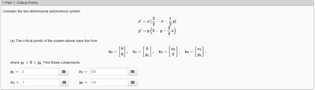Solved Part 1 . Critical Points Consider the | Chegg.com