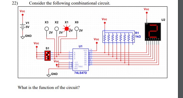 Solved 1. Design a combinational circuit that has two ASCII | Chegg.com
