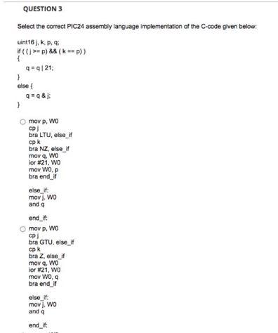 Solved QUESTION 2 Find the 44-pin TQFP package for the PIC24 | Chegg.com