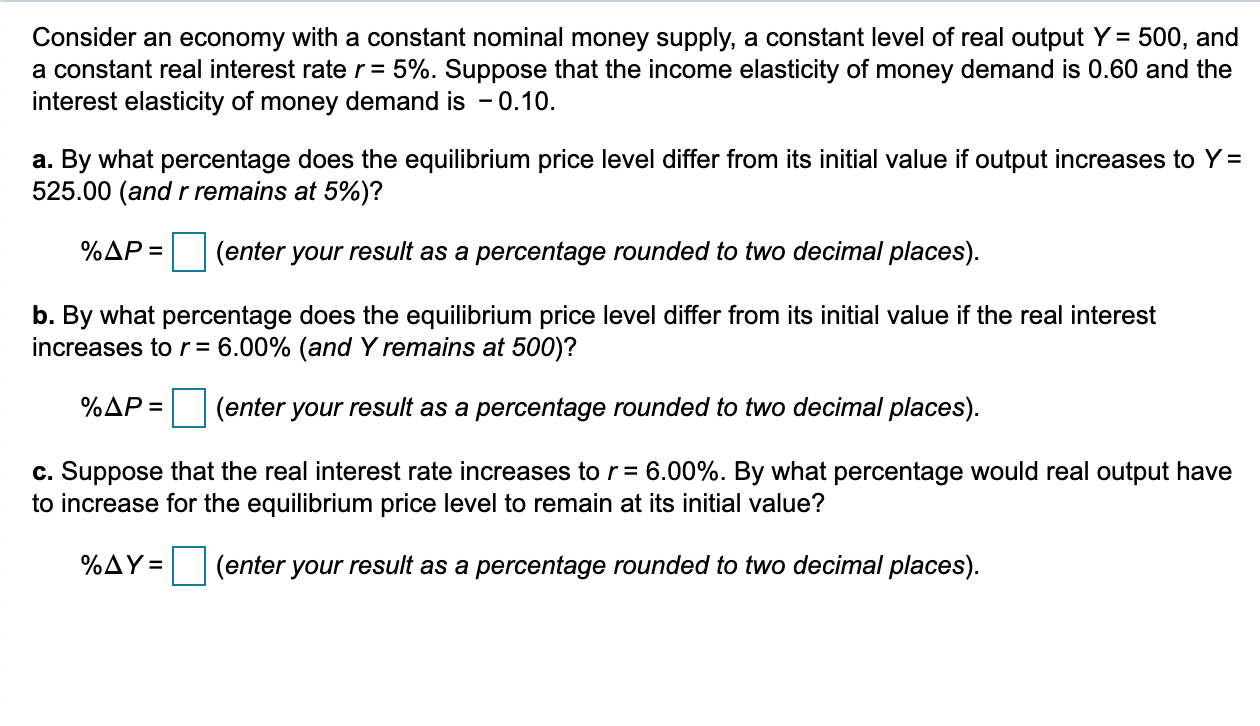 Solved Consider an economy with a constant nominal money | Chegg.com