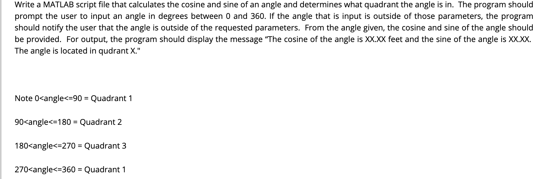 Solved Write A Matlab Script File That Calculates The Cosine 7282