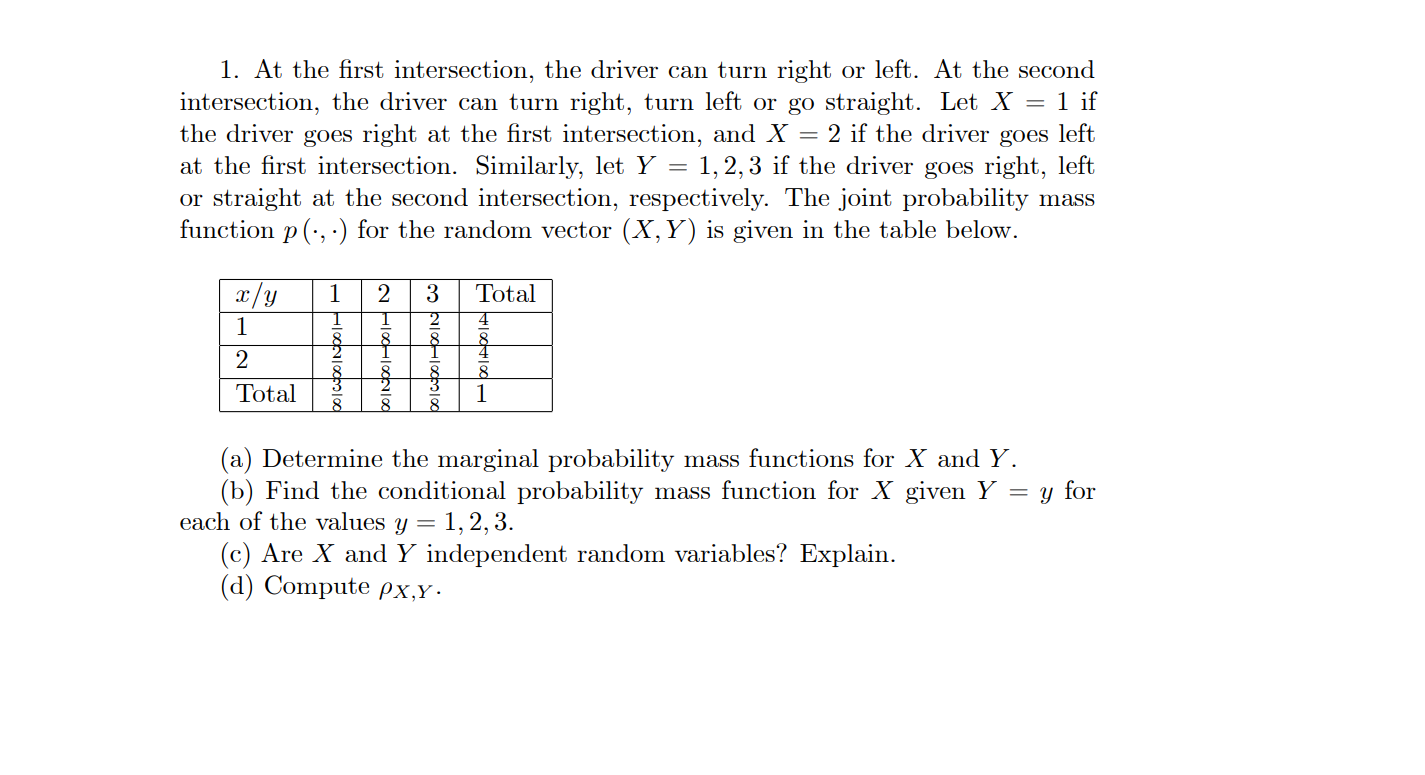 Solved 1. At the first intersection, the driver can turn | Chegg.com