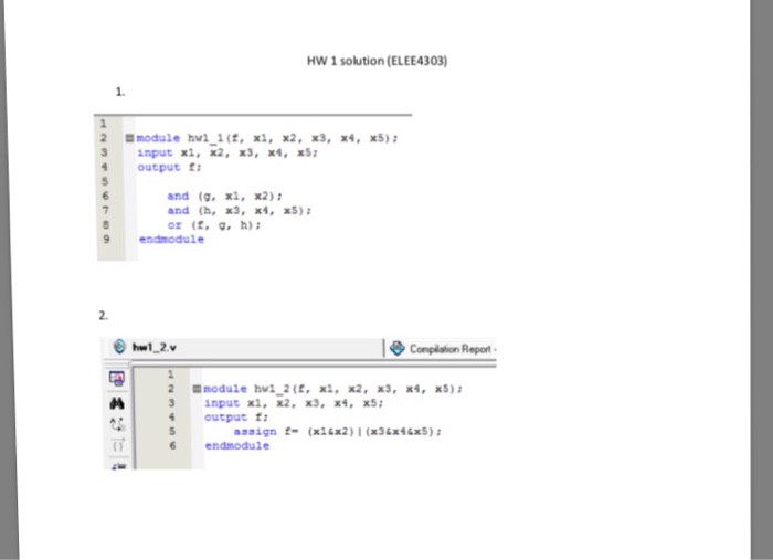 Solved Hw2 Digital II Instruction: Simulate all the designs | Chegg.com