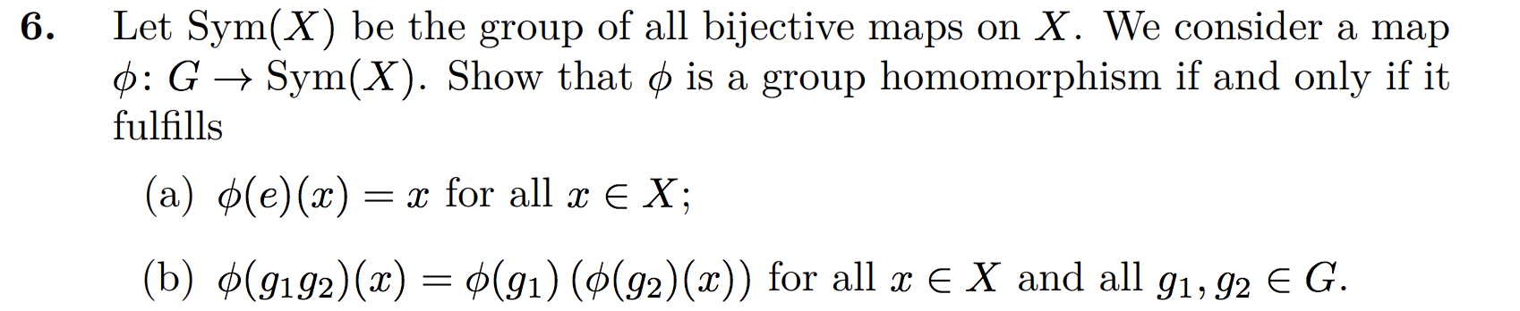 Solved Let Sym(X) be the group of all bijective maps on X. | Chegg.com