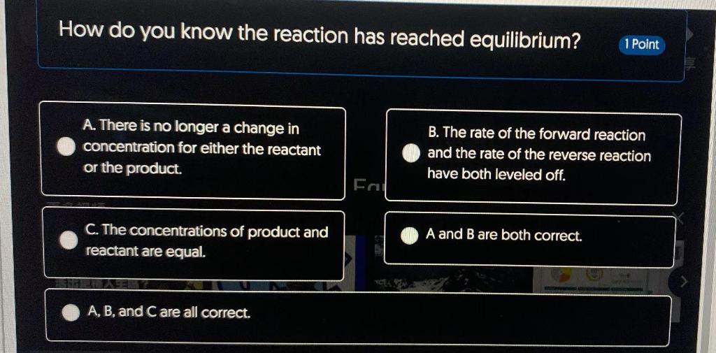 Solved How do you know the reaction has reached equilibrium? | Chegg.com