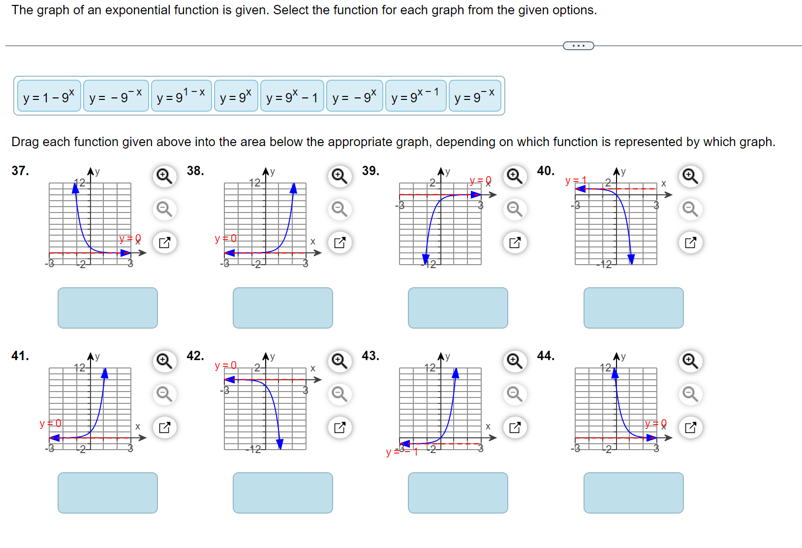 Solved The graph of an exponential function is given. Select | Chegg.com