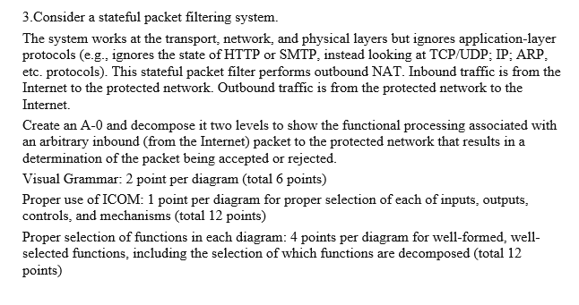 3. Consider a stateful packet filtering system. The | Chegg.com