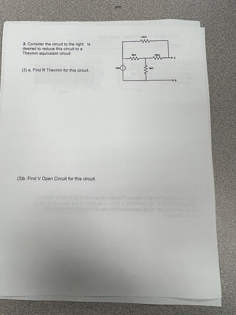 Solved 3. Consider the circuit to the right. Is desired to | Chegg.com
