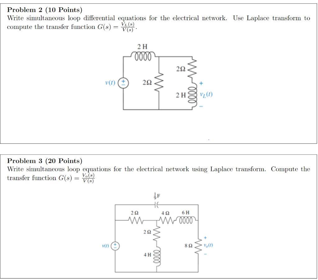Solved Problem 2 (10 Points) Write simultaneous loop | Chegg.com Solved Problem 2 (10 Points) Write simultaneous loop | Chegg.com