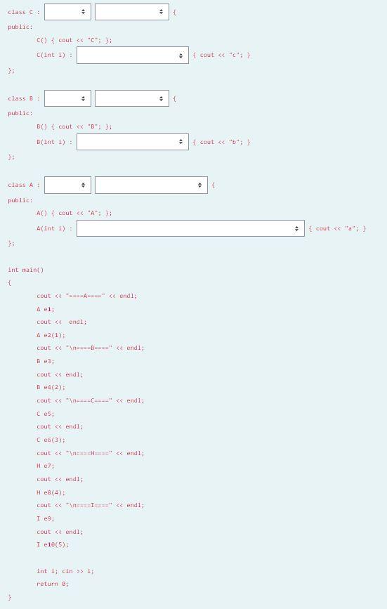 Solved VIRTUAL INHERITANCE Ghoun the following inheritance | Chegg.com