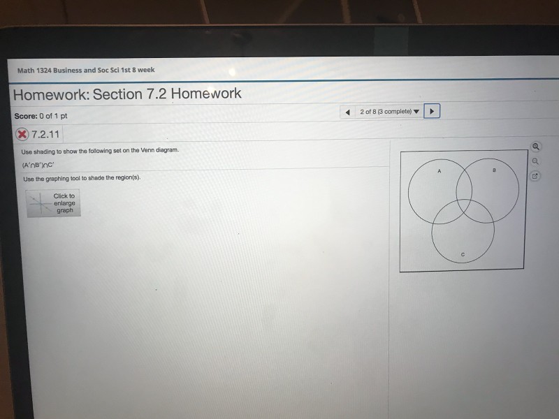 Solved Math 1324 Business and Soc Sci 1st 8 week Homework: | Chegg.com