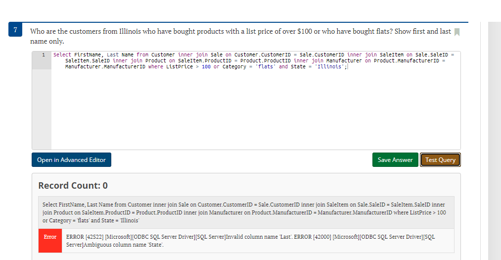 Solved These are queries that use the full Red Cat Database | Chegg.com