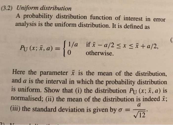 Solved A probability distribution function of interest in | Chegg.com