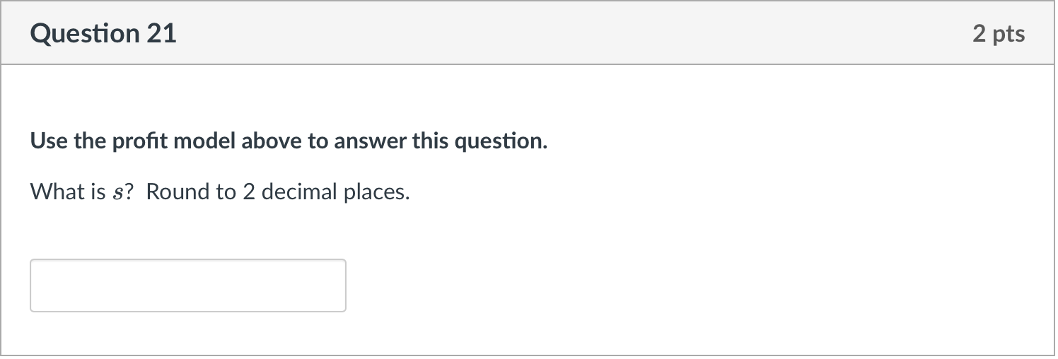 Solved Use the revenue and cost models above to construct a | Chegg.com