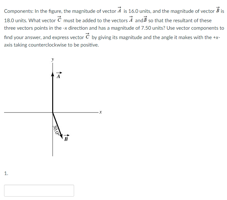 Solved Components: In the figure, the magnitude of vector A | Chegg.com