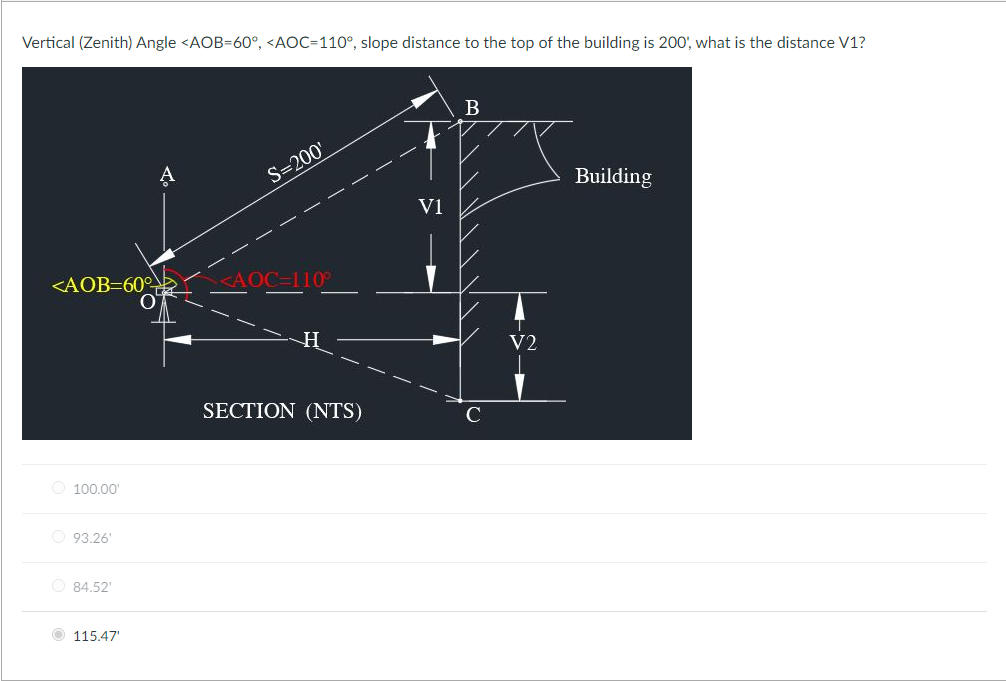 Solved Vertical (Zenith) Angle | Chegg.com