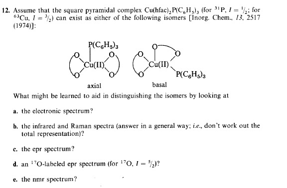 Solved 2. Assume that the square pyramidal complex | Chegg.com