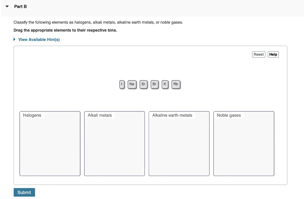 Solved Classify the following elements as main group | Chegg.com