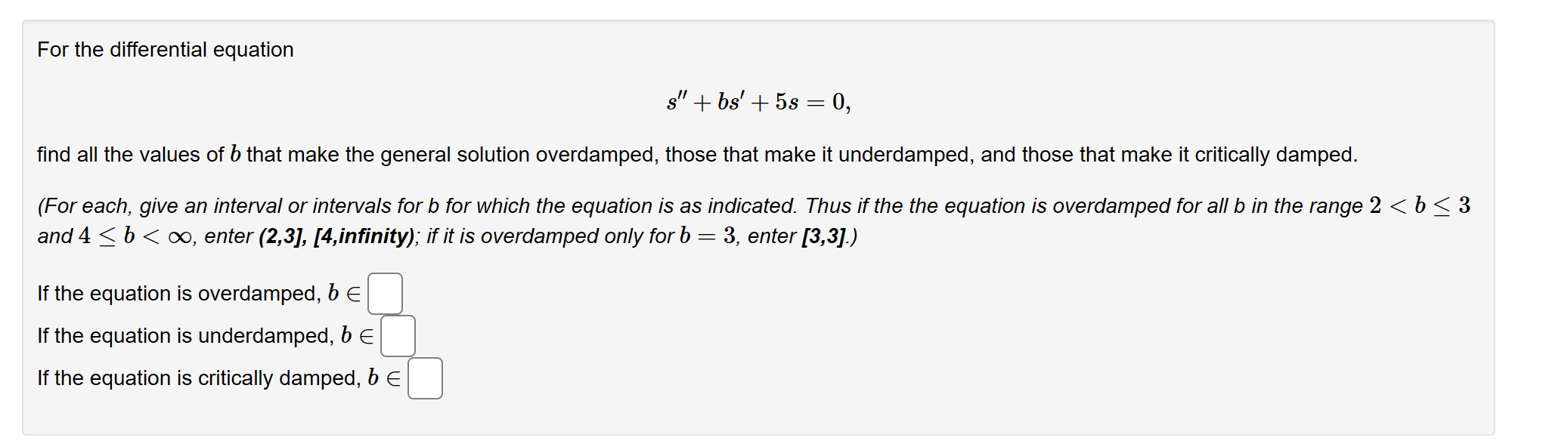 Solved The following differential equations represent | Chegg.com