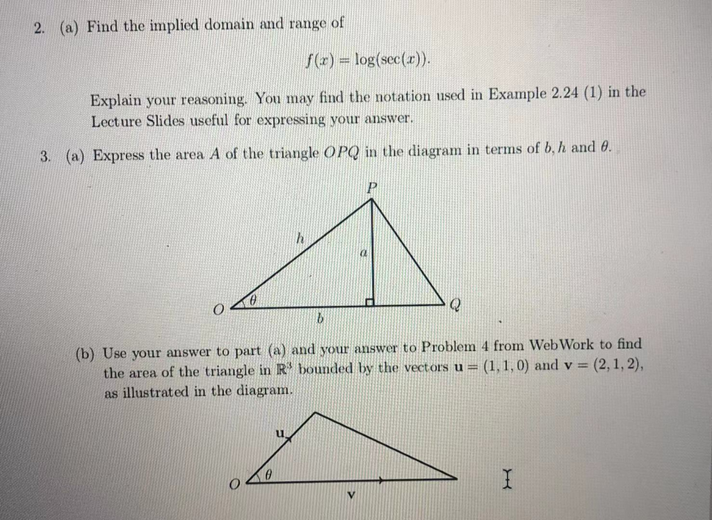 Solved 2. (a) Find the implied domain and range of s(2)= | Chegg.com