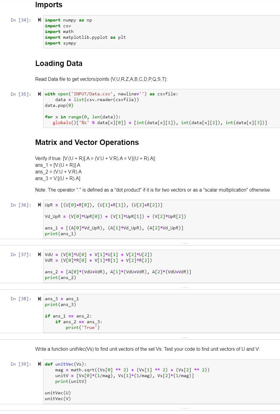 Imports In [34]: import numpy as np import csv import | Chegg.com