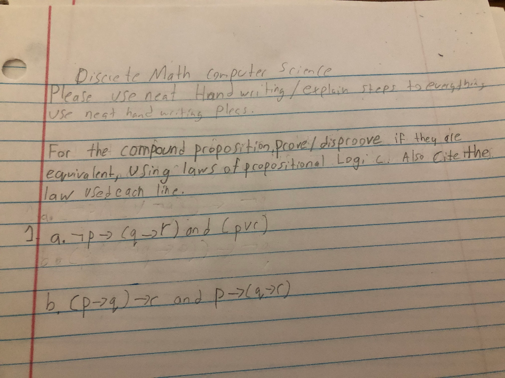 Solved Discrete Math computer Science Please use neat | Chegg.com