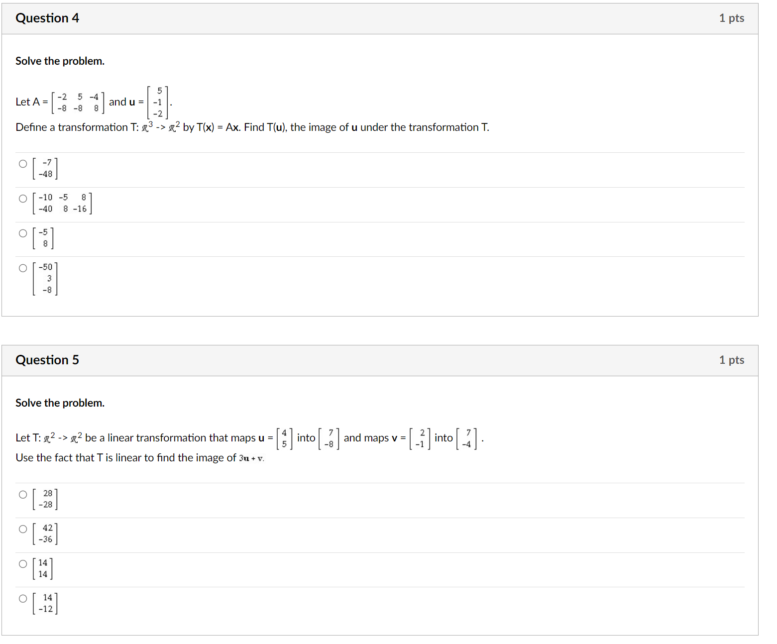 Solved Solve the problem. Determine if the columns of the | Chegg.com